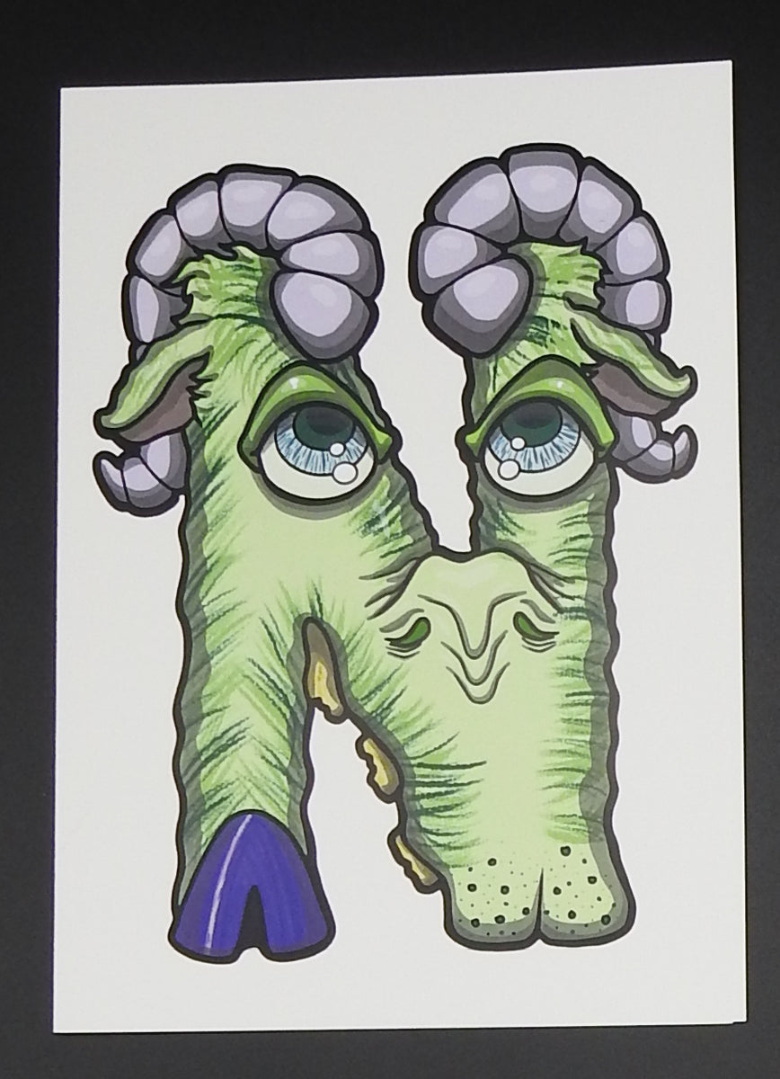 N Alphabet Monsters – Morbid Heart Designs