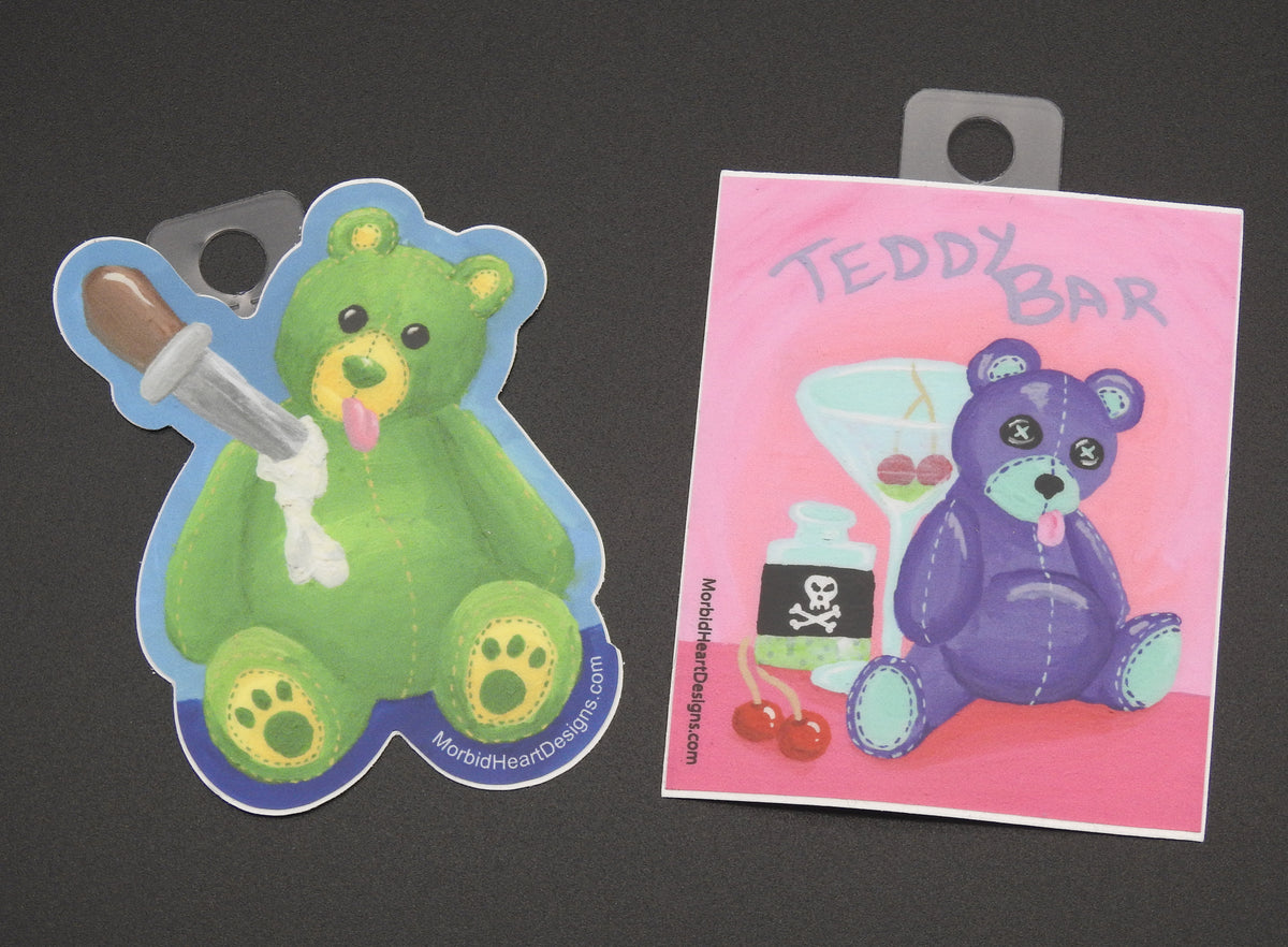 Teddy Bear Painting - Stabbed – Morbid Heart Designs